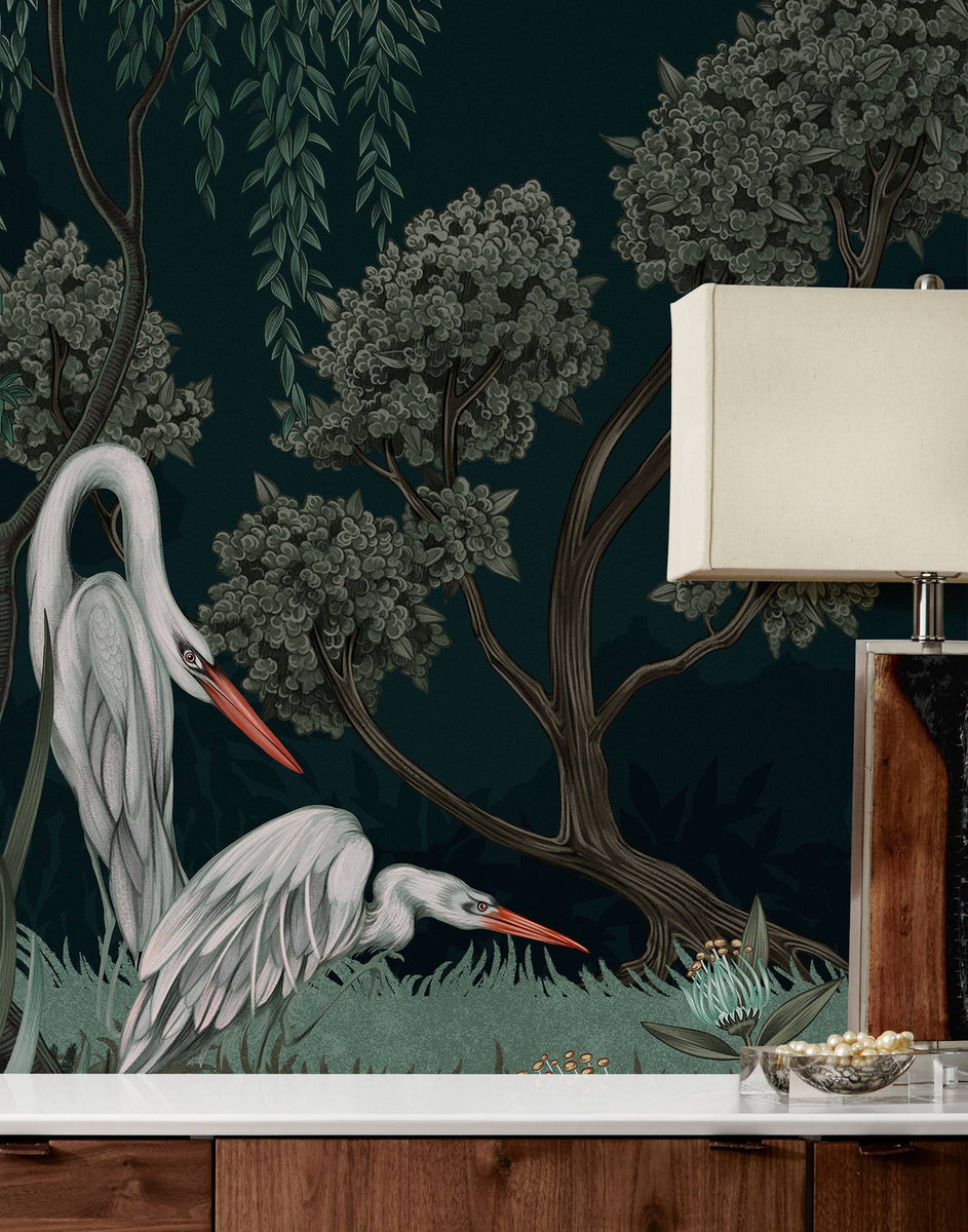 wallpaper herons
