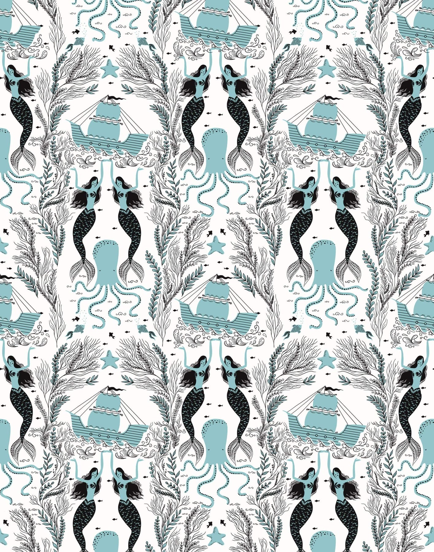 Black Mermaid Wallpaper
